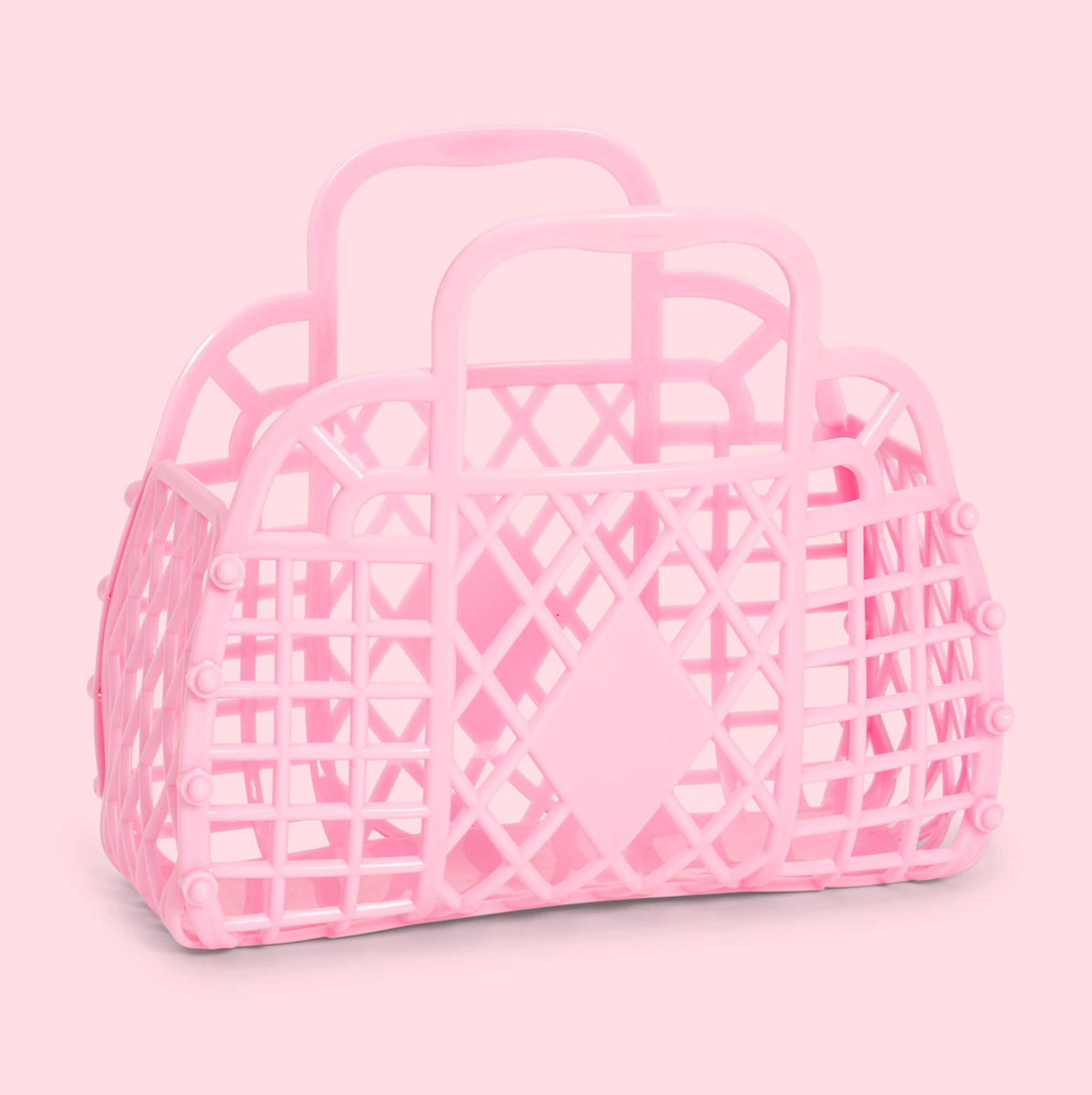 Mini Bubblegum Pink Retro Basket – Madison Paul