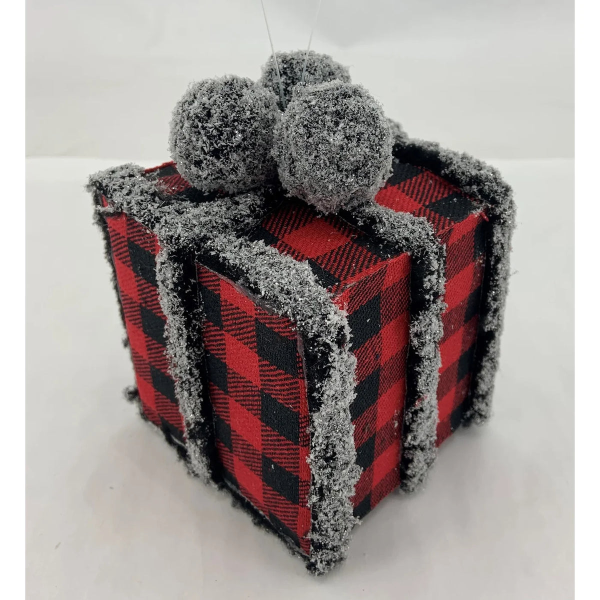 Red/Black Buffalo Check Gift Box Ornament – Madison Paul